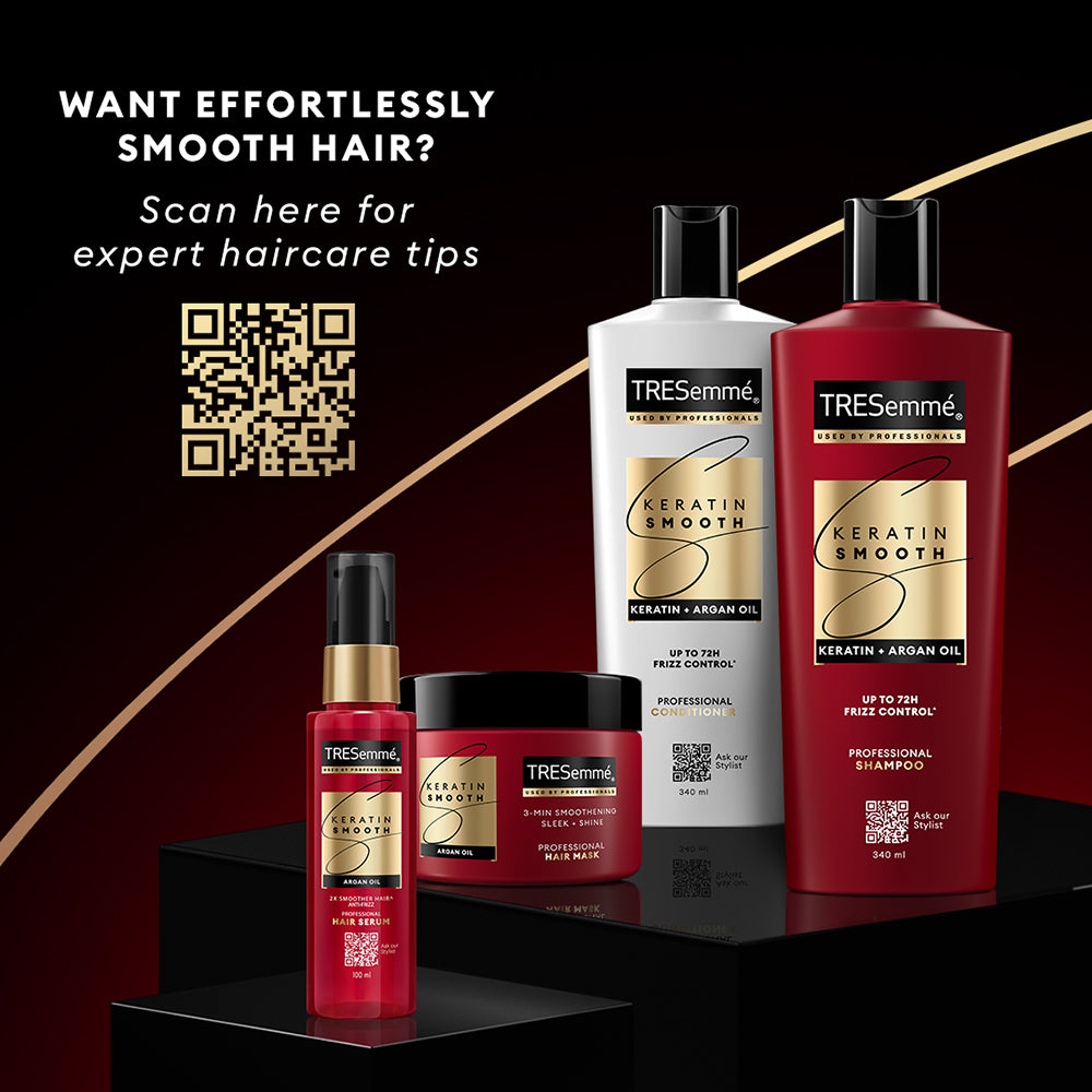 Try TRESemme Keratin Smooth Shampoo 580ml Conditioner 190 ml Serum 100ml Combo TRESemme
